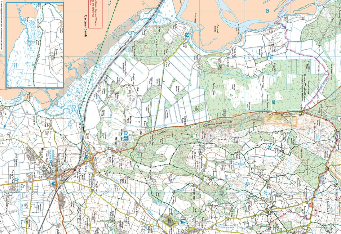 Around and About Grange over Sands, Cartmel and Cark Walking Map – The ...