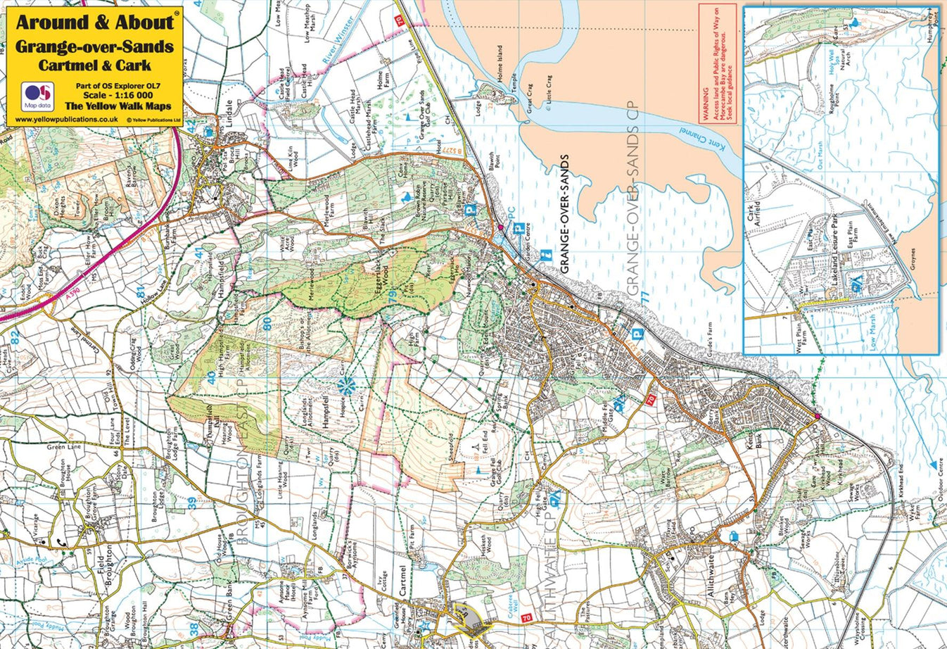 Around and About Grange over Sands, Cartmel and Cark Walking Map – The ...