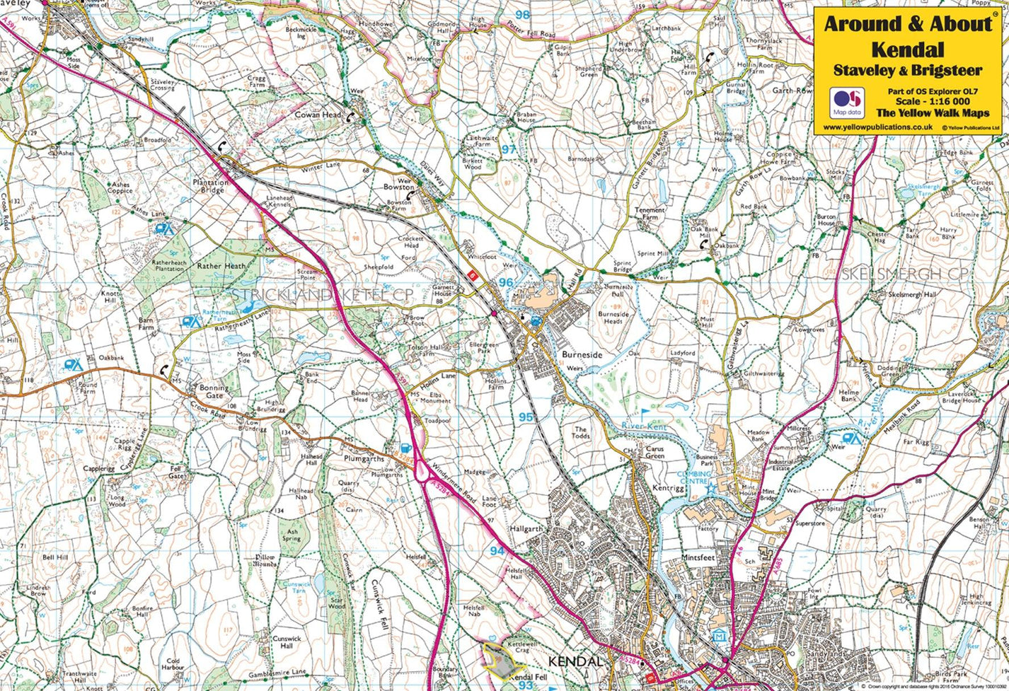 Around and About Kendal, Staveley and Brigsteer Walking Map – The Coast ...